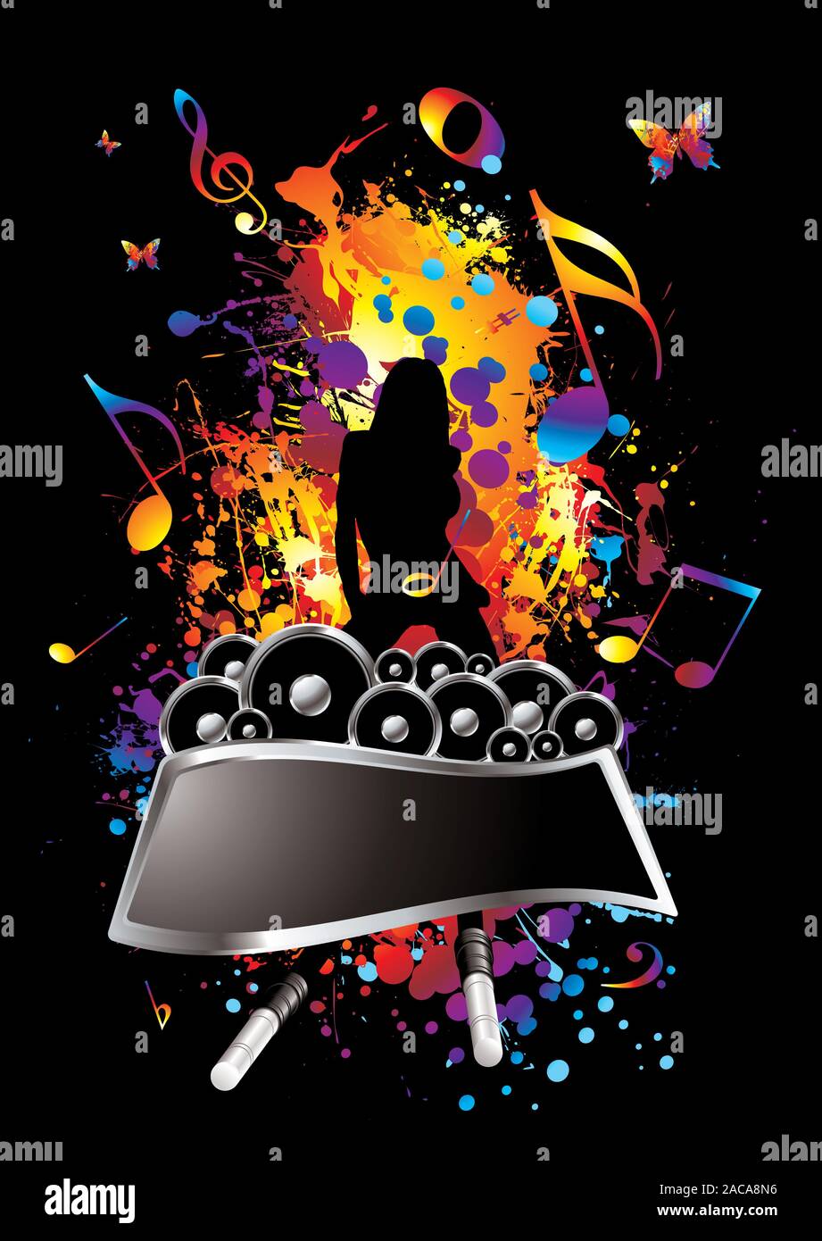 Illustration girl dancing musical hi-res stock photography and images ...