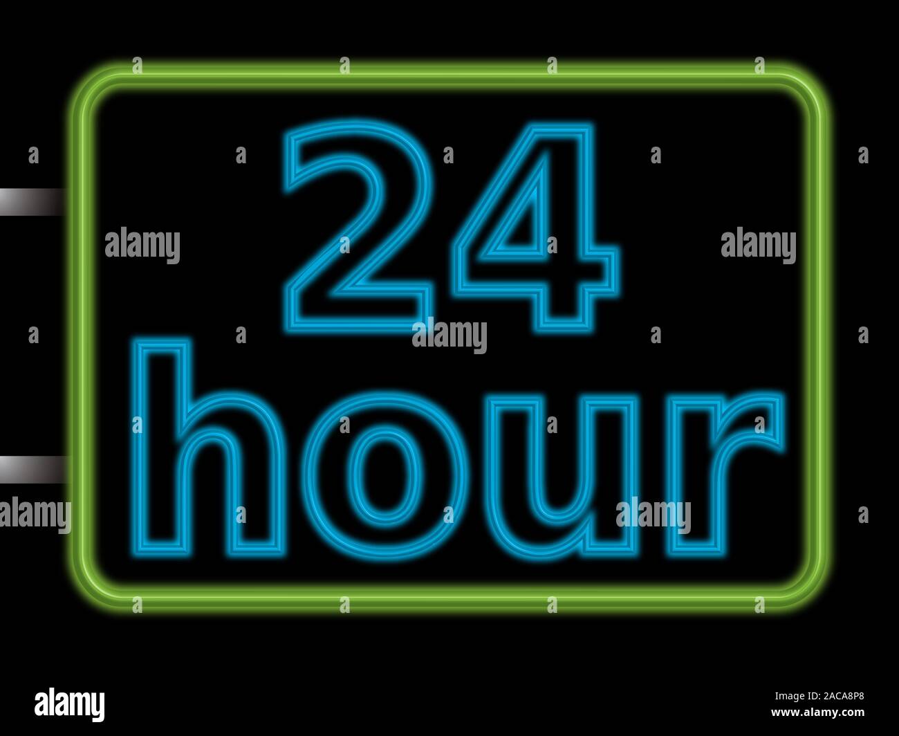 neon sign 24hr Stock Photo - Alamy