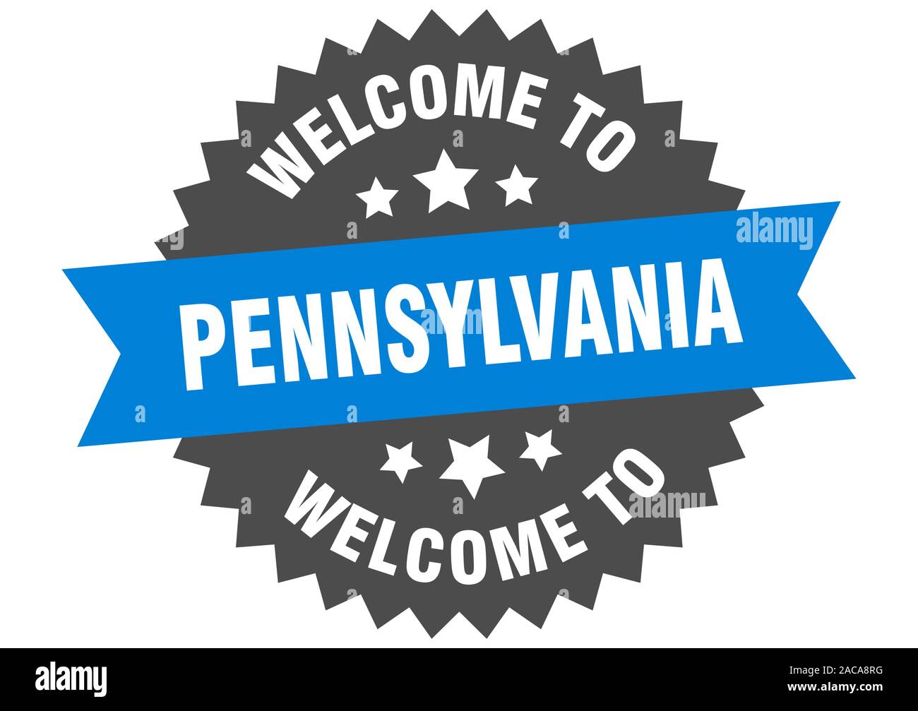 Pennsylvania sign. welcome to Pennsylvania blue sticker Stock Vector ...