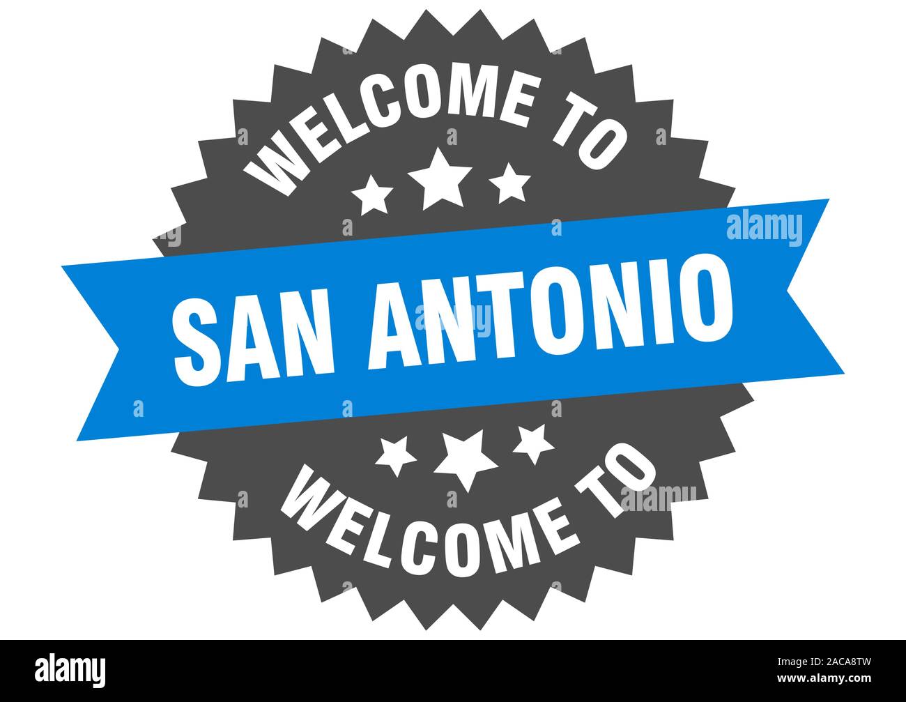 San Antonio sign. welcome to San Antonio blue sticker Stock Vector ...