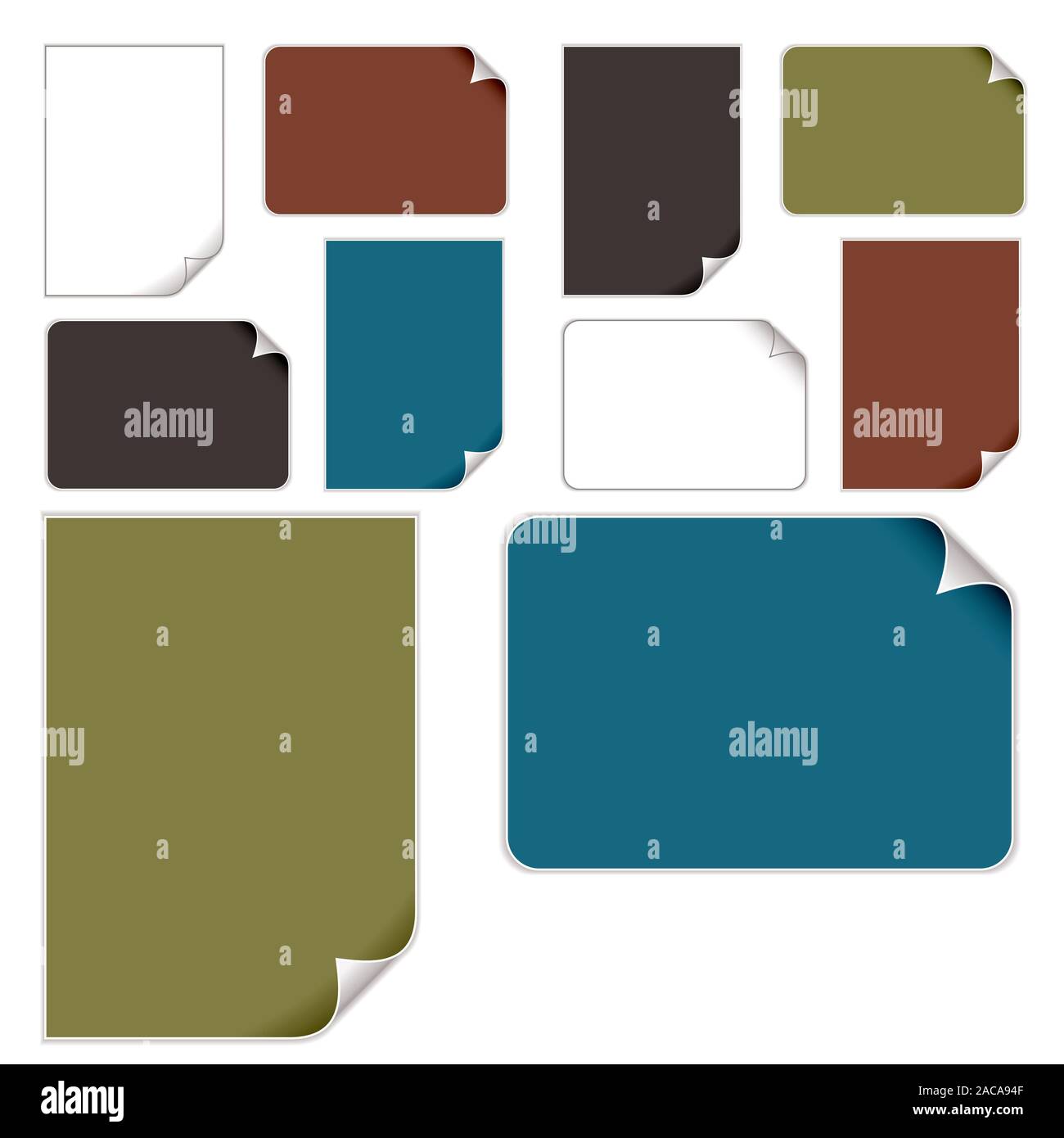 paper curl variation Stock Photo - Alamy