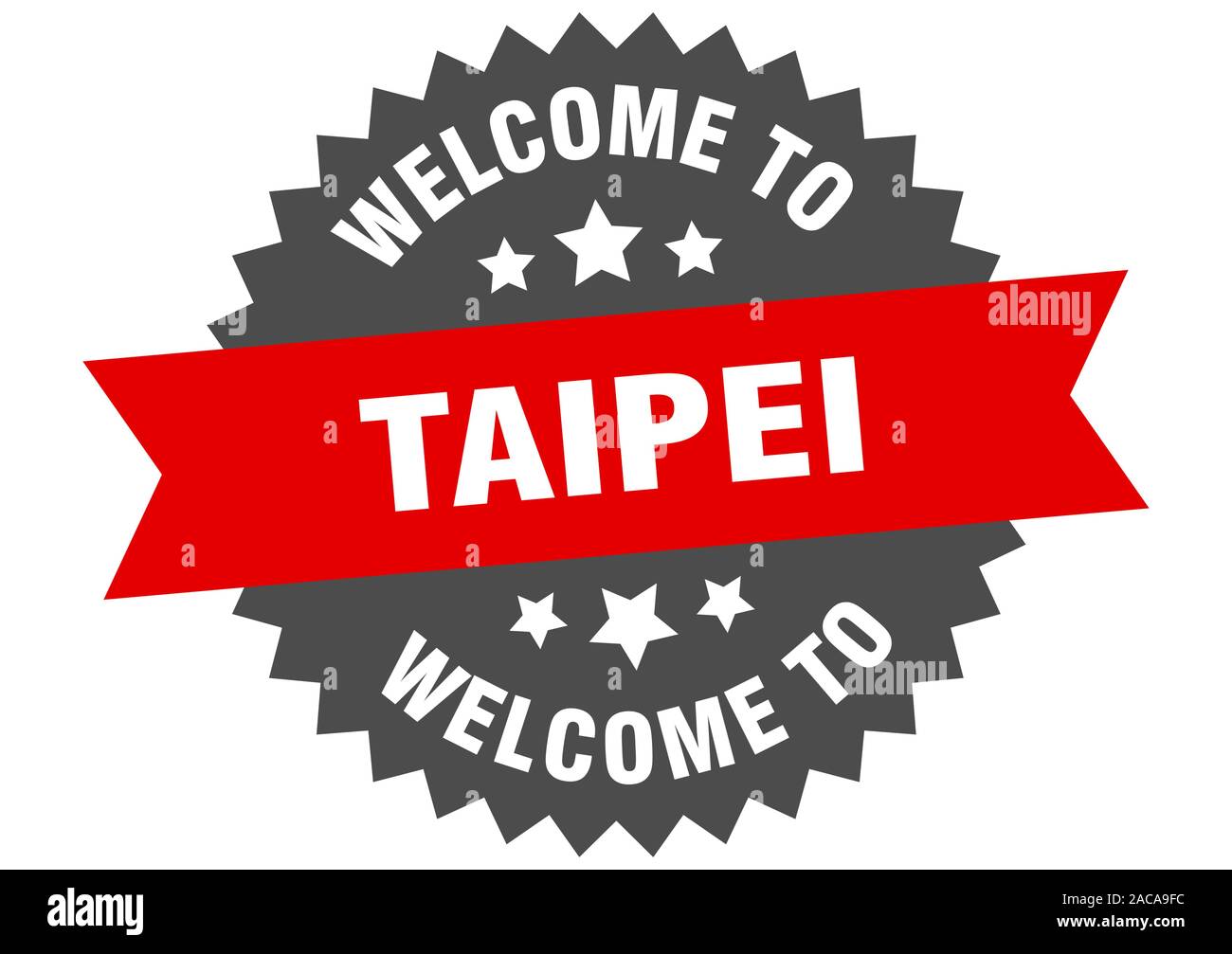 Taipei sign. welcome to Taipei red sticker Stock Vector Image & Art - Alamy