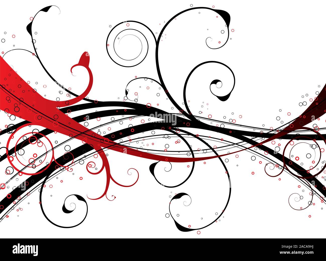 red floral swirl Stock Photo - Alamy