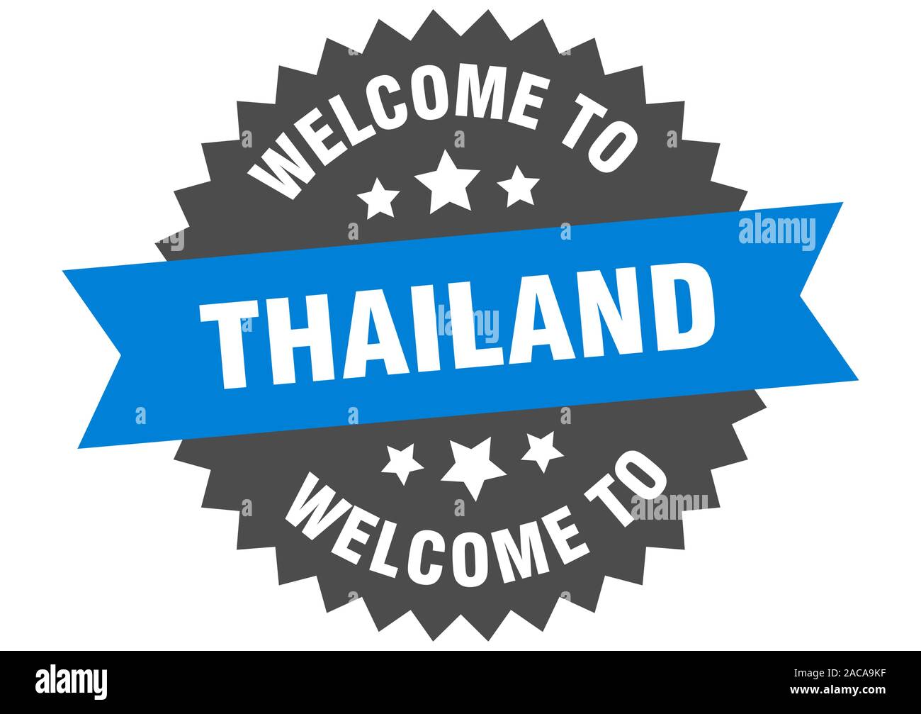 Thailand sign. welcome to Thailand blue sticker Stock Vector Image ...