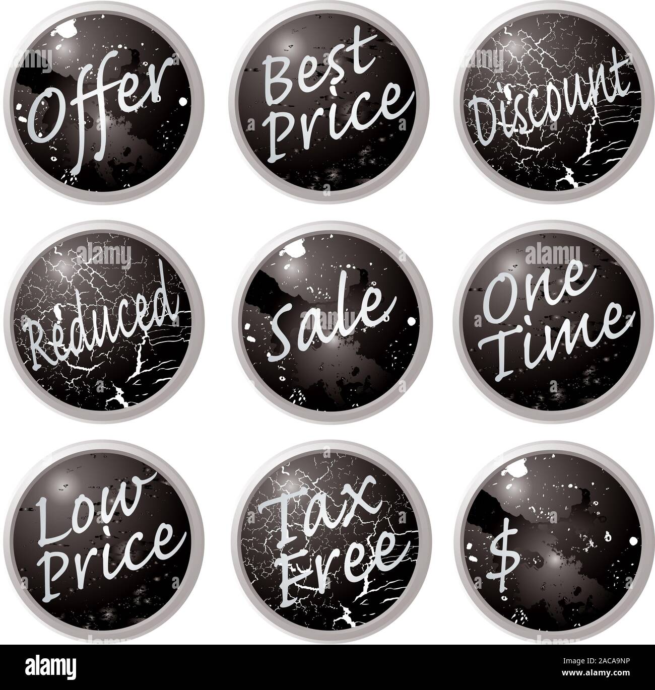 sale buttons black Stock Photo - Alamy