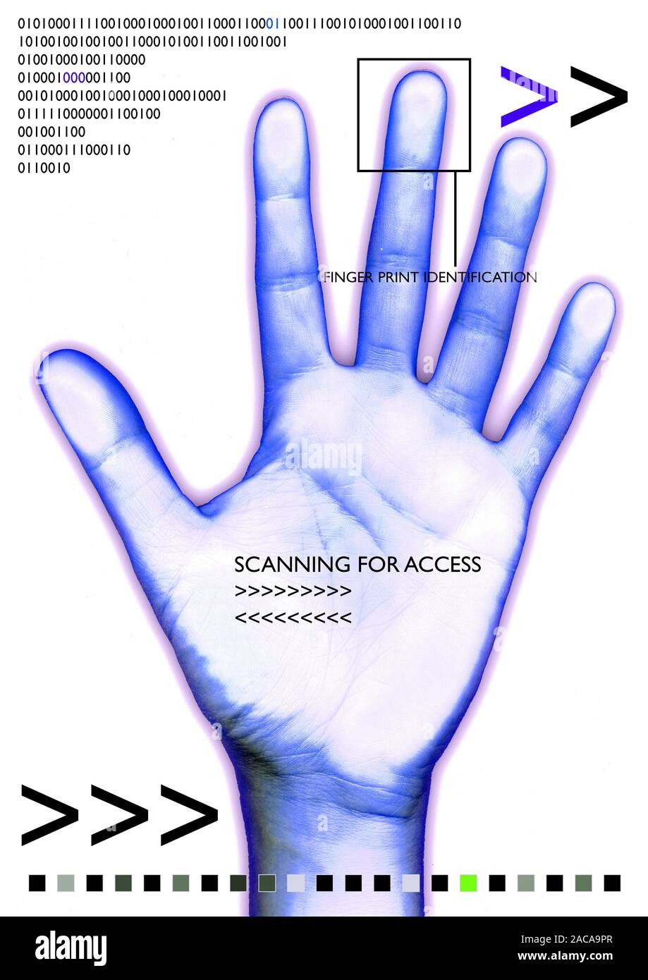 Digital security hand print scan hi-res stock photography and images ...