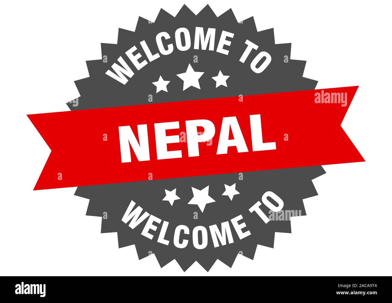 Nepal sign. welcome to Nepal red sticker Stock Vector Image & Art - Alamy