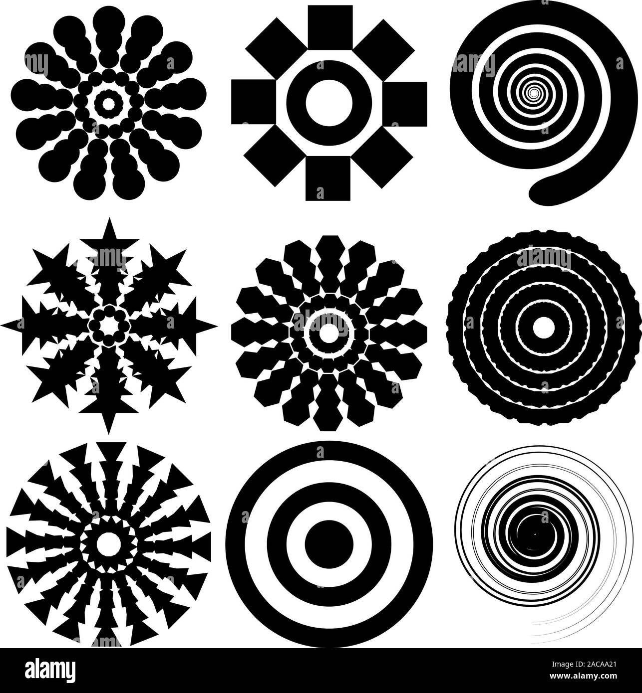 Set shape Black and White Stock Photos & Images - Alamy