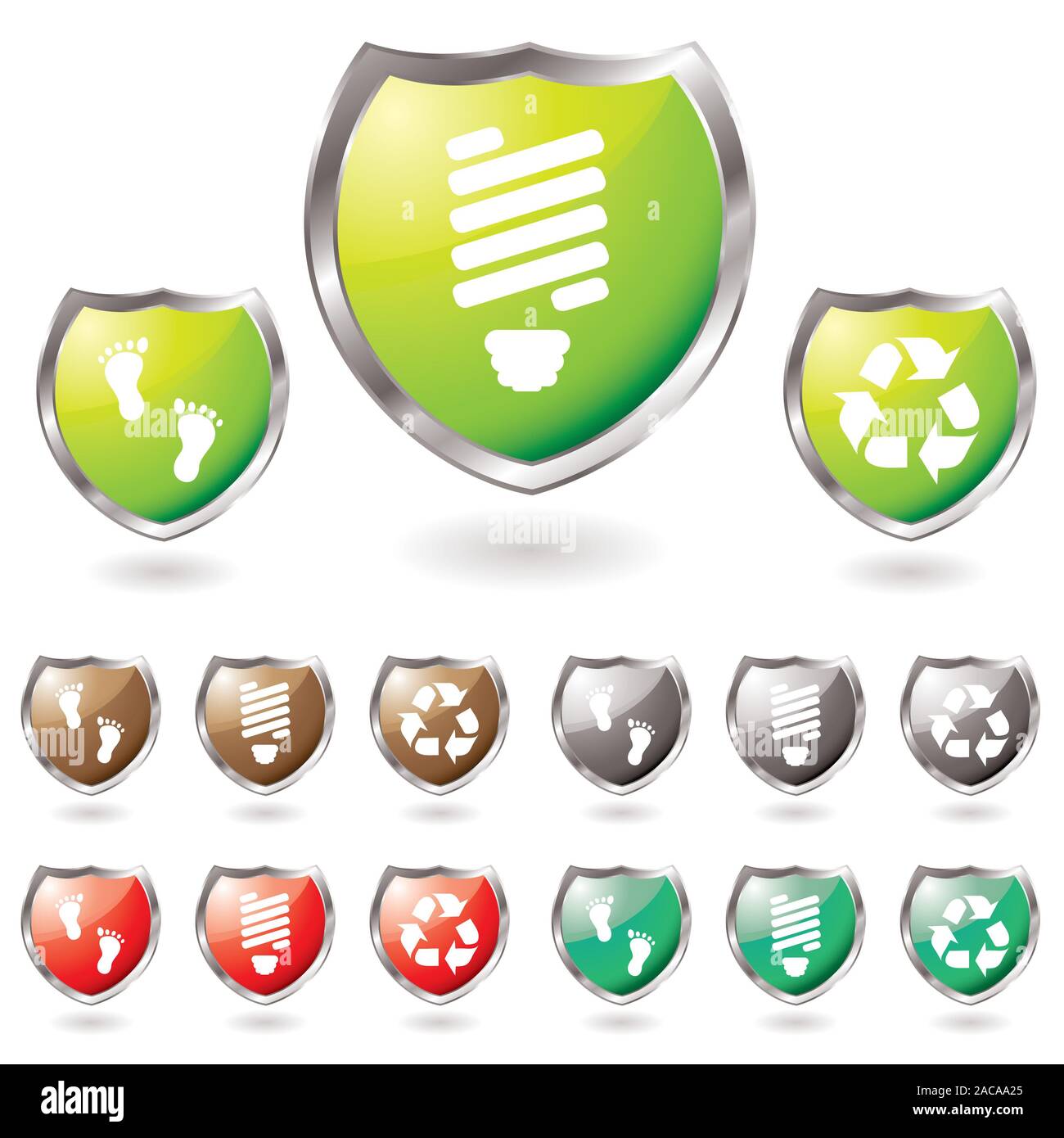 Eco green icon button Cut Out Stock Images & Pictures - Alamy
