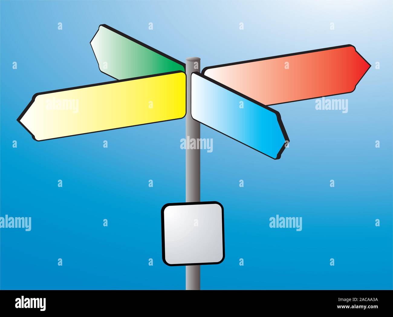 sign post cross colour Stock Photo - Alamy
