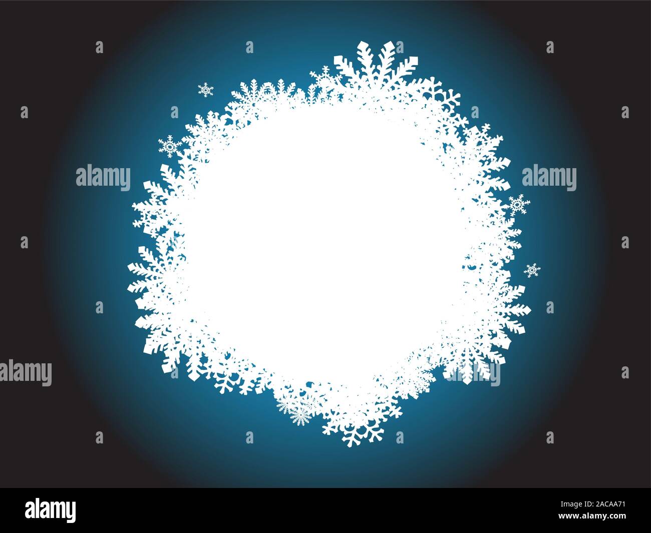 snowflake round label Stock Photo - Alamy