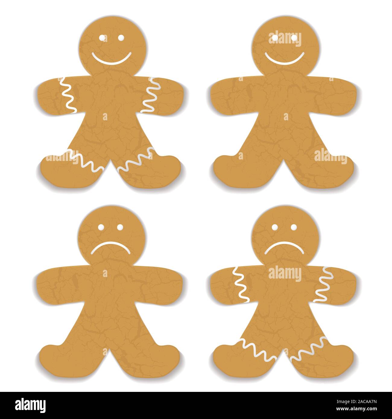 Gingerbread man sad Cut Out Stock Images & Pictures - Alamy