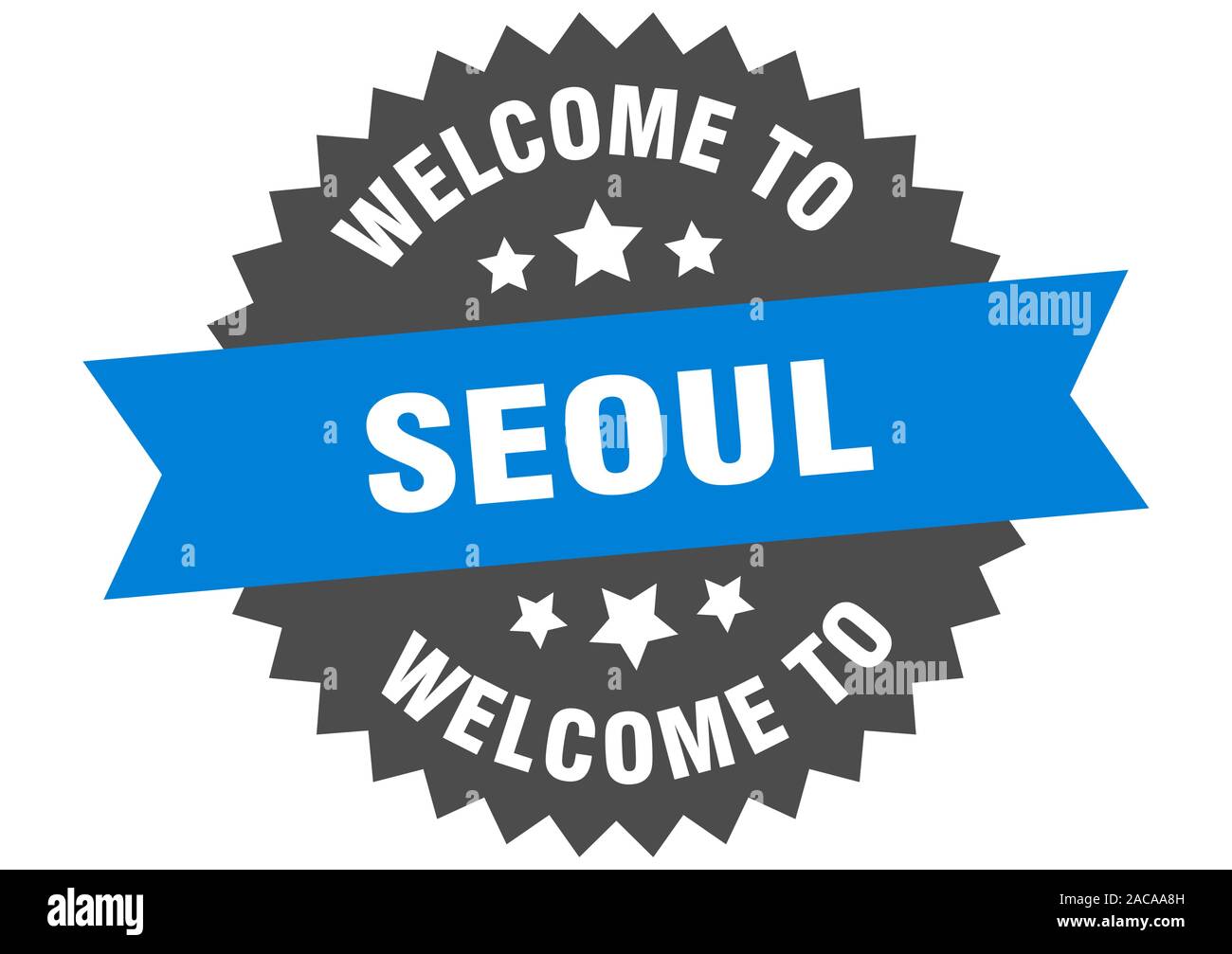Seoul sign. welcome to Seoul blue sticker Stock Vector Image & Art - Alamy