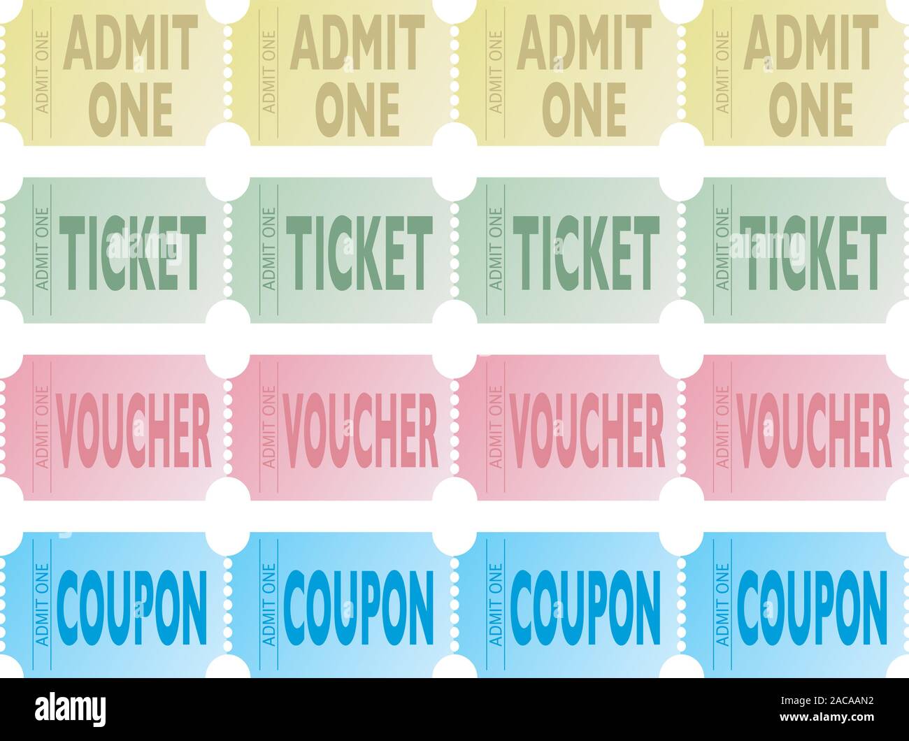 Ticket strip hi-res stock photography and images - Alamy