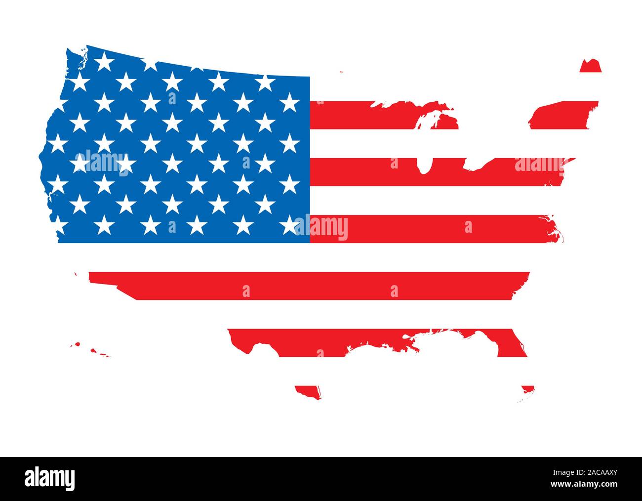 Stars stripes map hi-res stock photography and images - Alamy