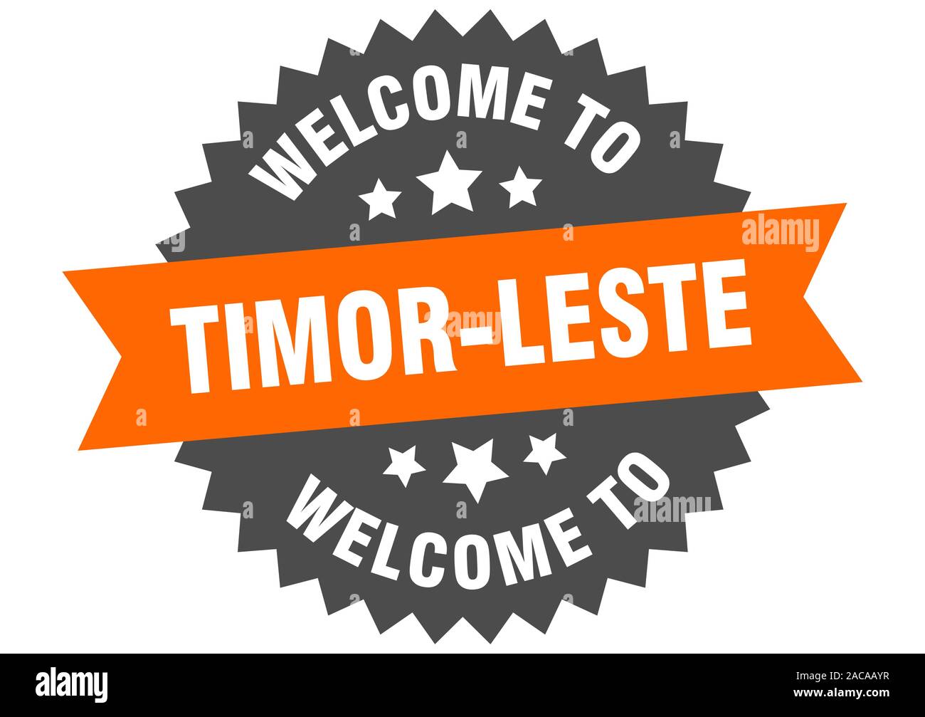 Timor-Leste sign. welcome to Timor-Leste orange sticker Stock Vector ...