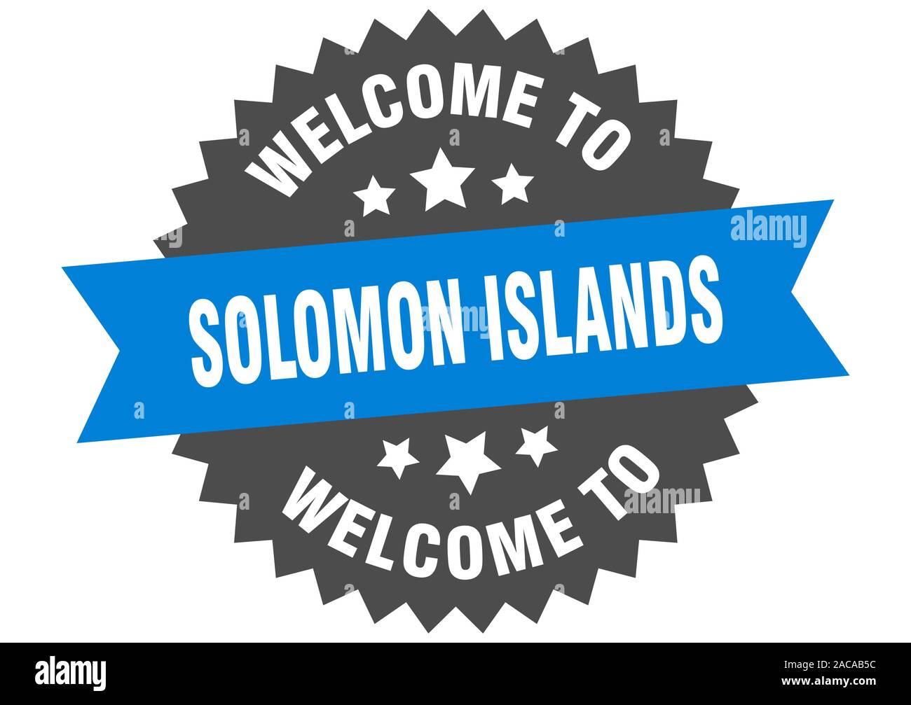 Solomon Islands sign. welcome to Solomon Islands blue sticker Stock ...