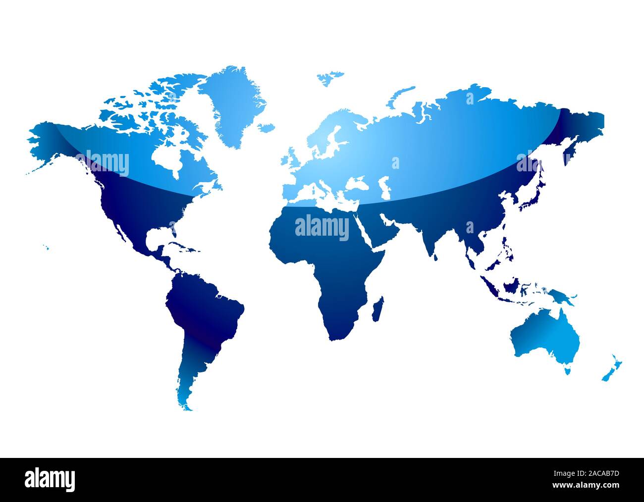 world map reflect blue Stock Photo - Alamy