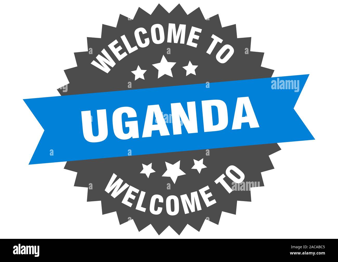 Uganda sign. welcome to Uganda blue sticker Stock Vector Image & Art ...