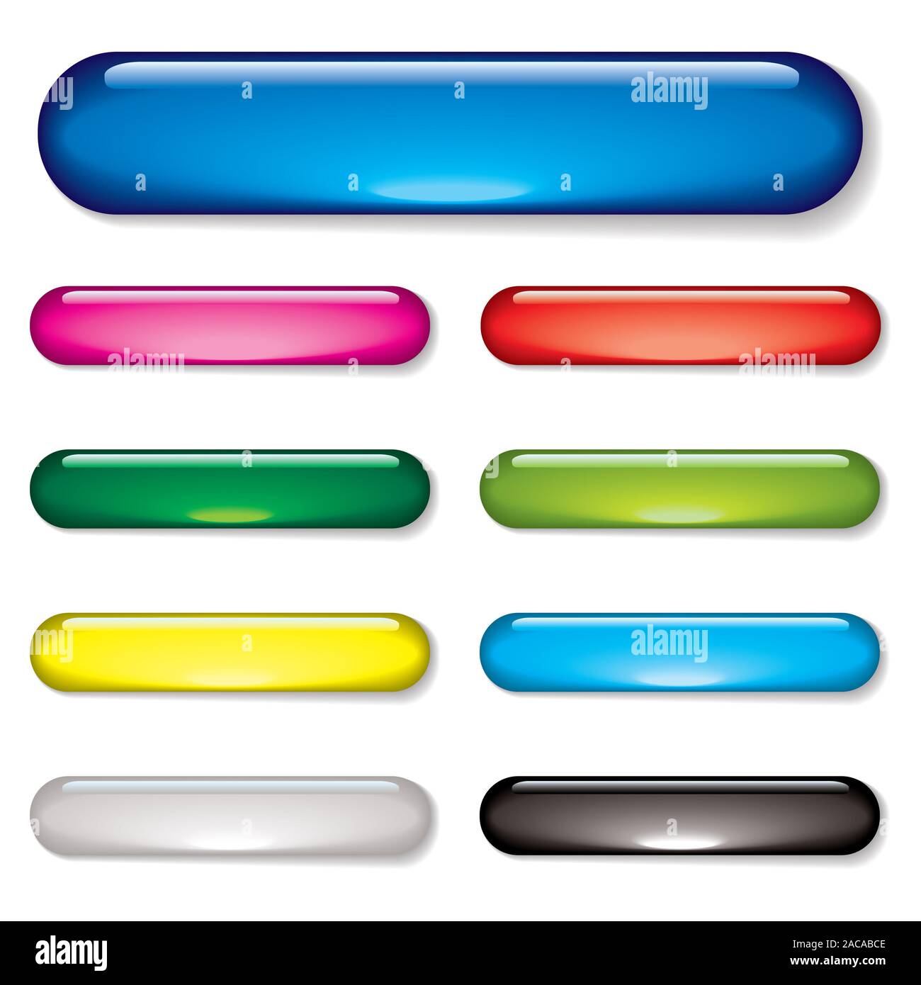 Click button rounded blue Cut Out Stock Images & Pictures - Alamy