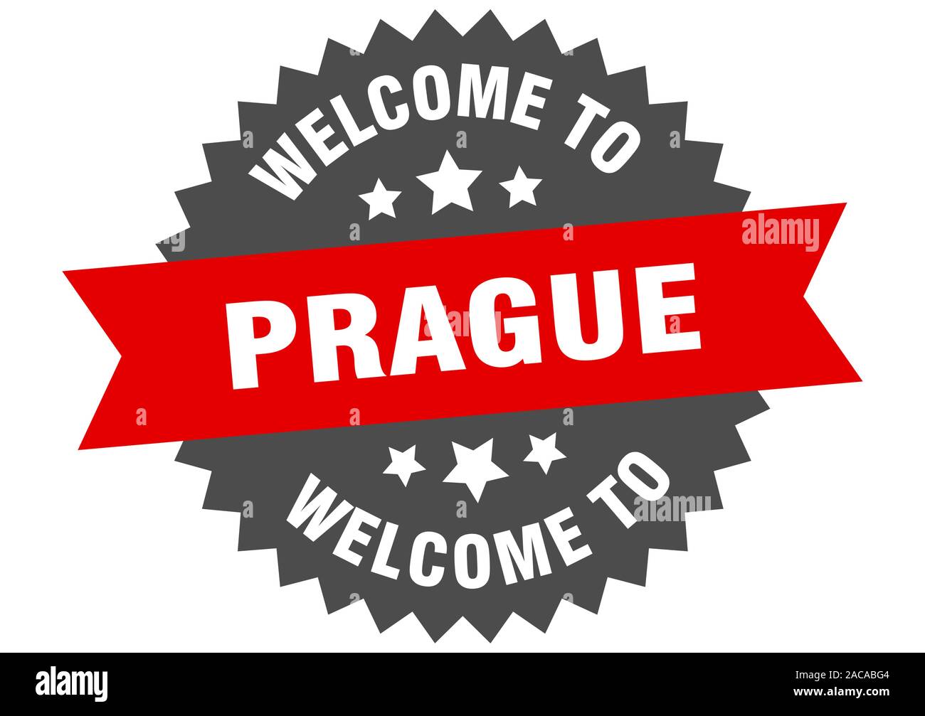 Prague sign. welcome to Prague red sticker Stock Vector Image & Art - Alamy