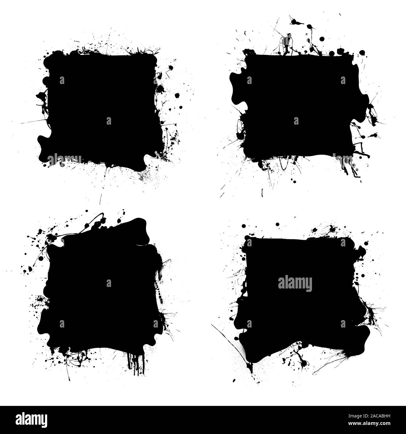 square black ink splat Stock Photo - Alamy
