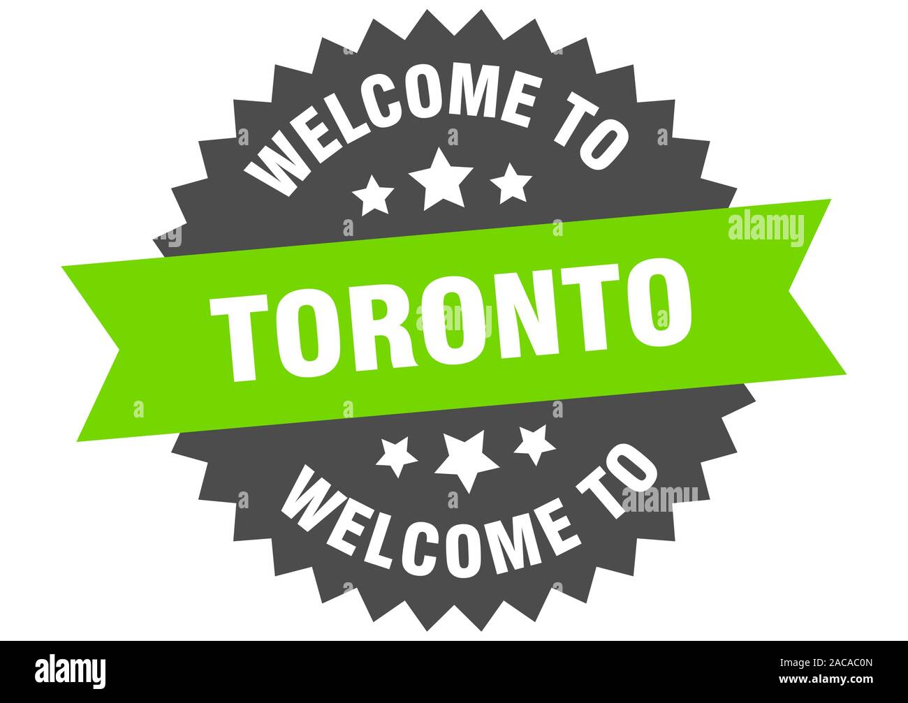 Toronto sign. welcome to Toronto green sticker Stock Vector Image & Art ...