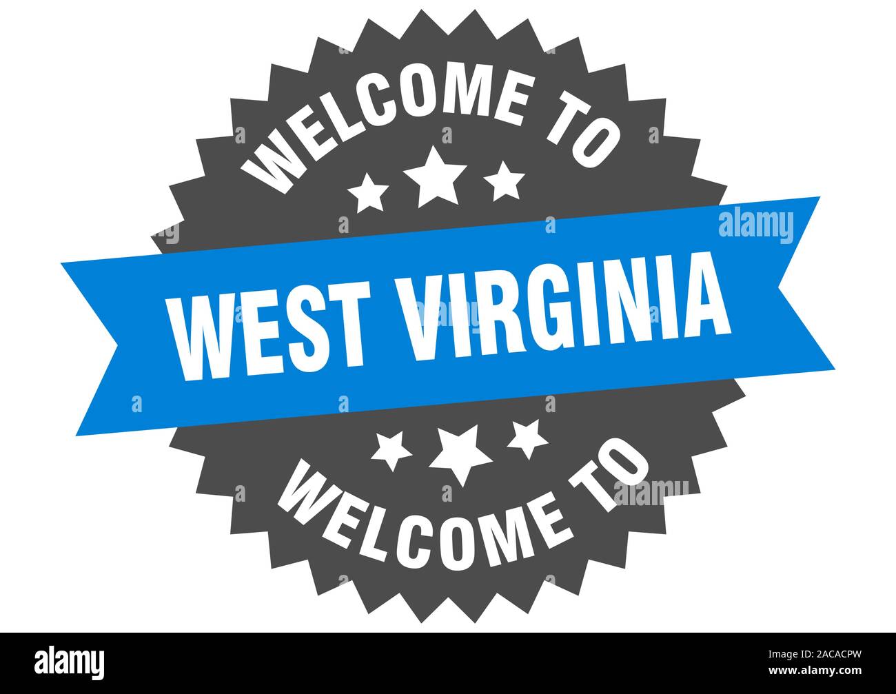 West Virginia sign. welcome to West Virginia blue sticker Stock Vector ...