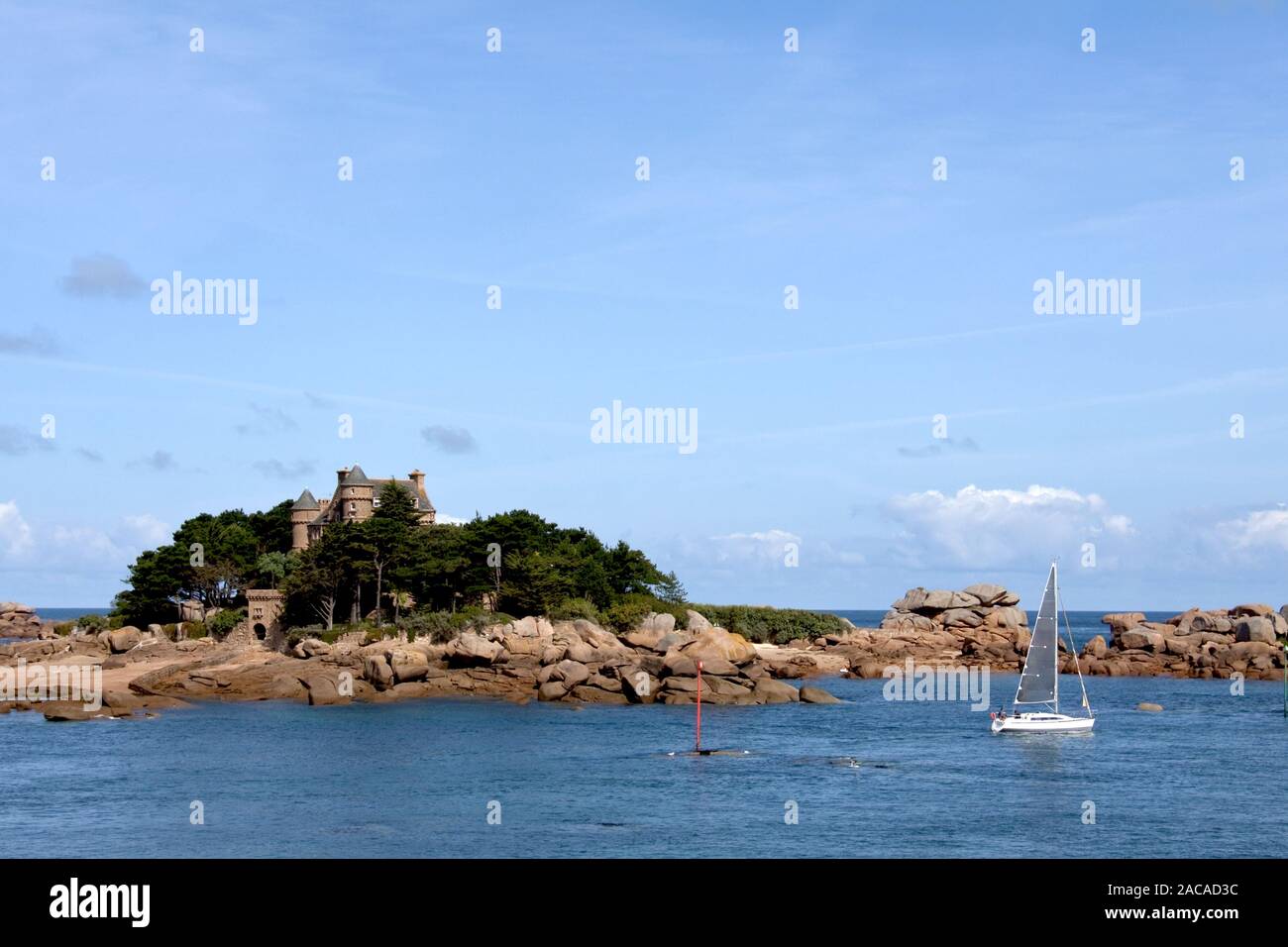 At the Cote de Granit Rose Stock Photo - Alamy