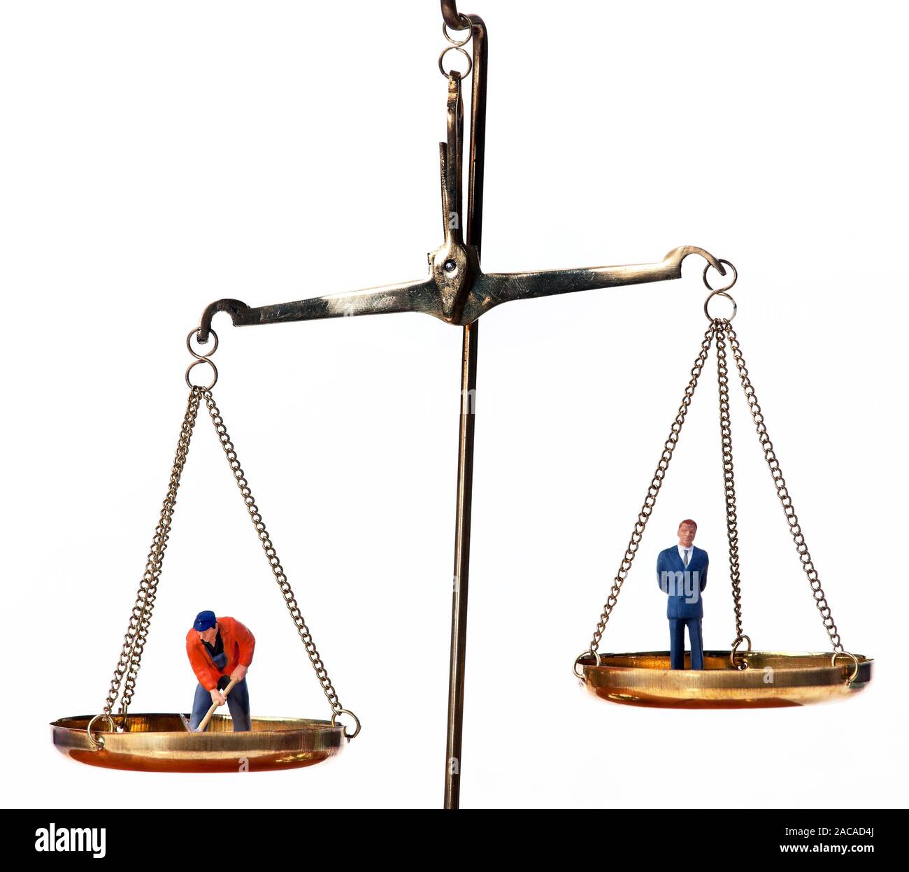 Income gap between worker and manager Stock Photo - Alamy