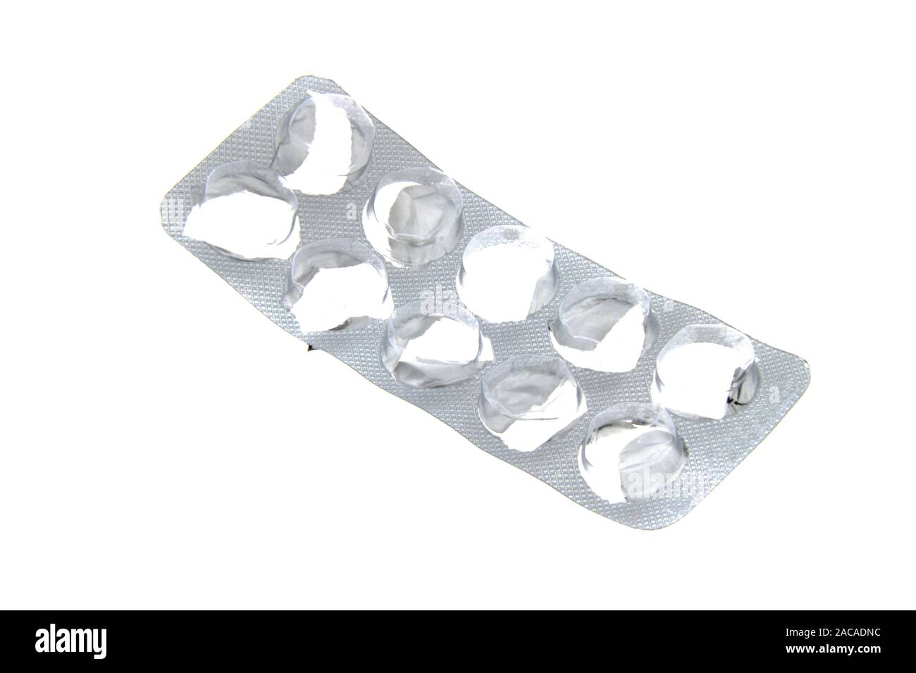 Empty tablet pack. Symbol for drug addiction Stock Photo - Alamy