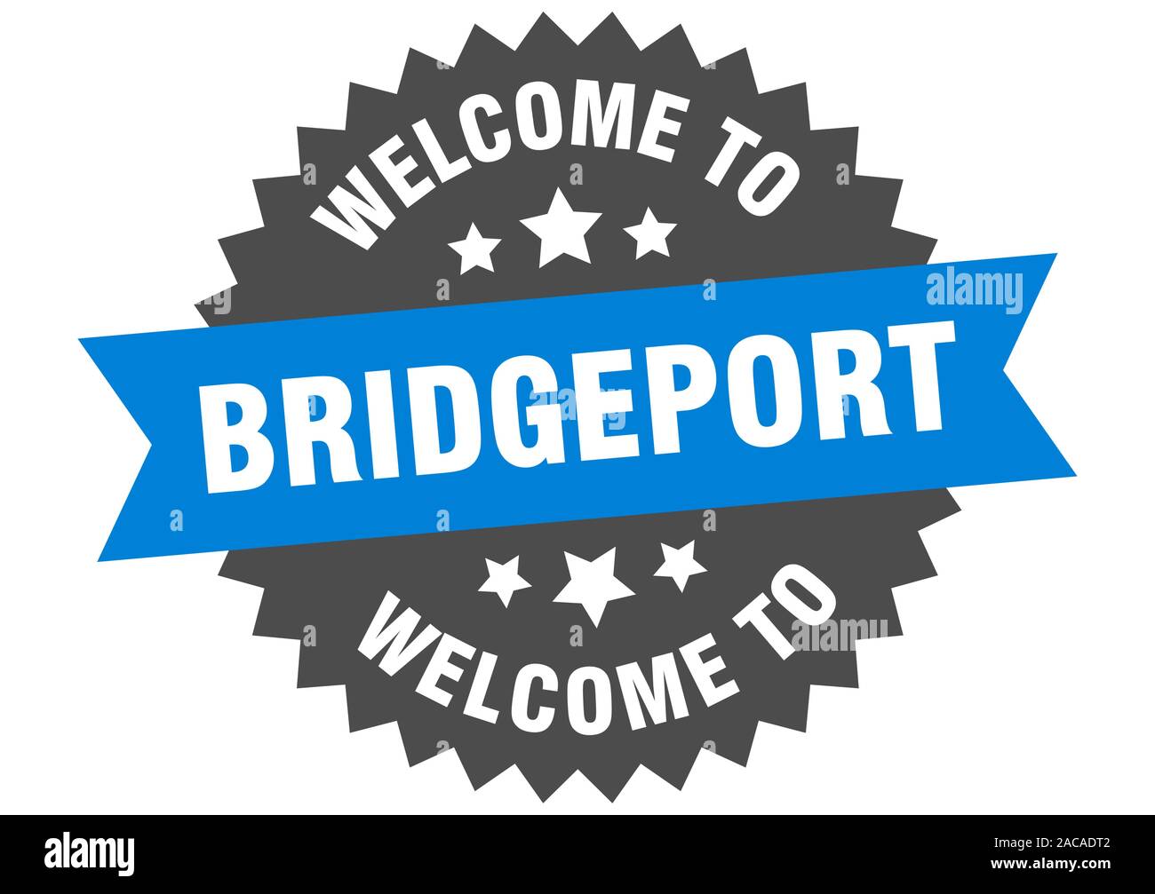 Bridgeport sign. welcome to Bridgeport blue sticker Stock Vector Image ...
