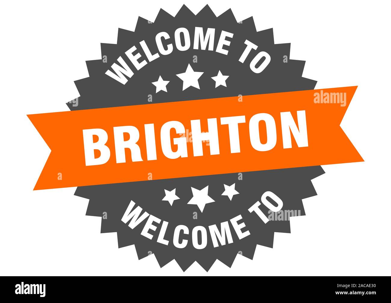 Brighton sign. welcome to Brighton orange sticker Stock Vector Image ...