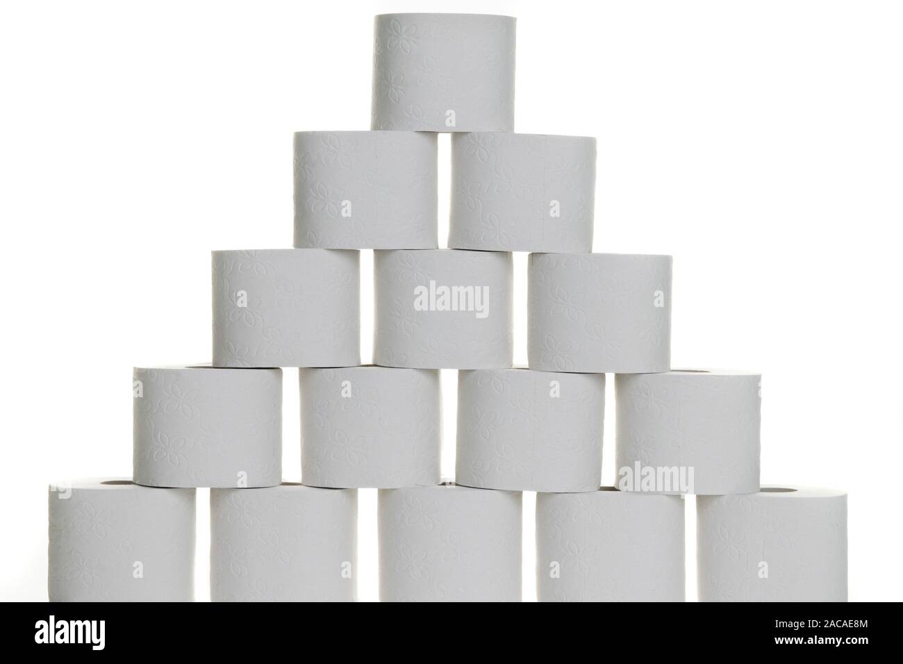 Pyramid of toilet paper Stock Photo - Alamy