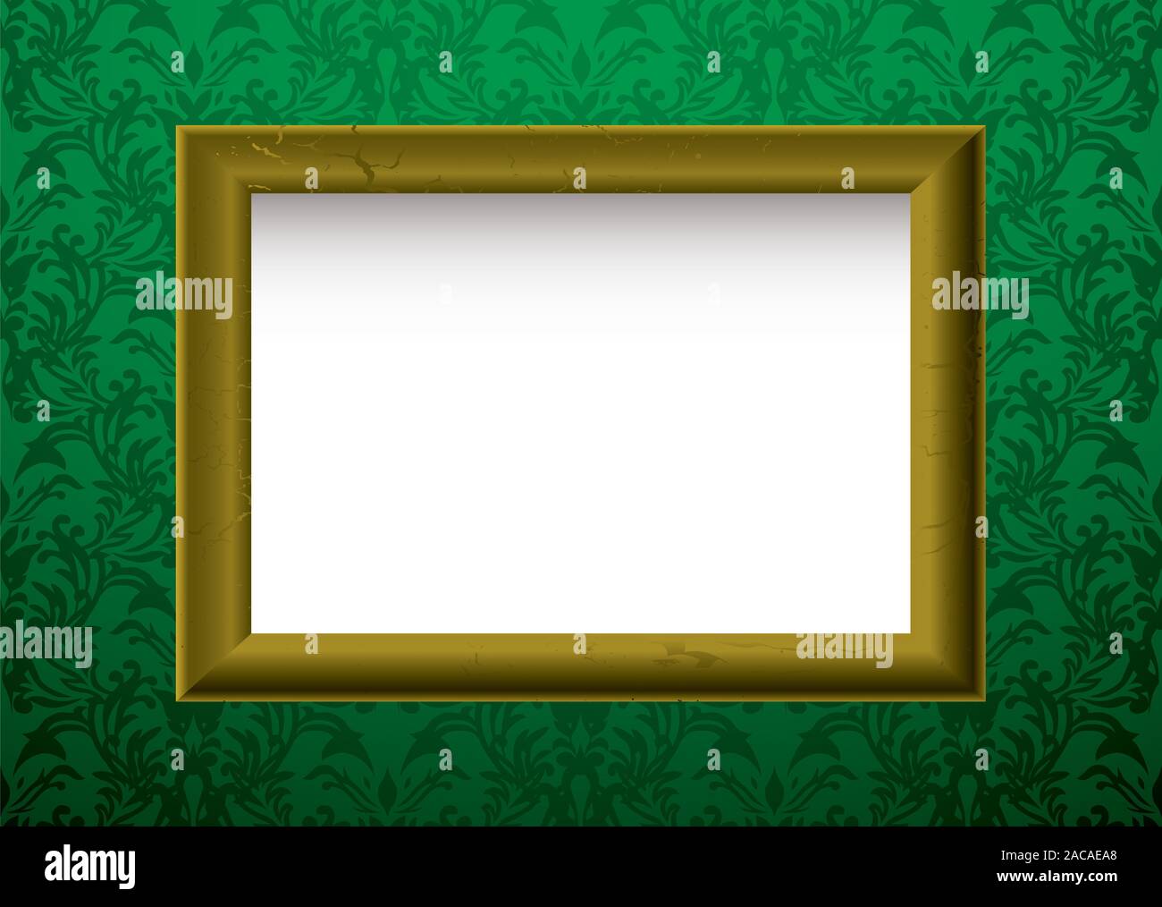 Green gold floral frame hi-res stock photography and images - Alamy