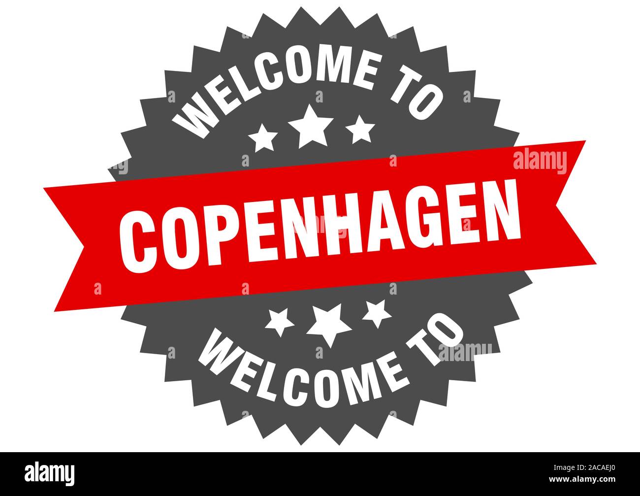 Copenhagen sign. welcome to Copenhagen red sticker Stock Vector Image ...