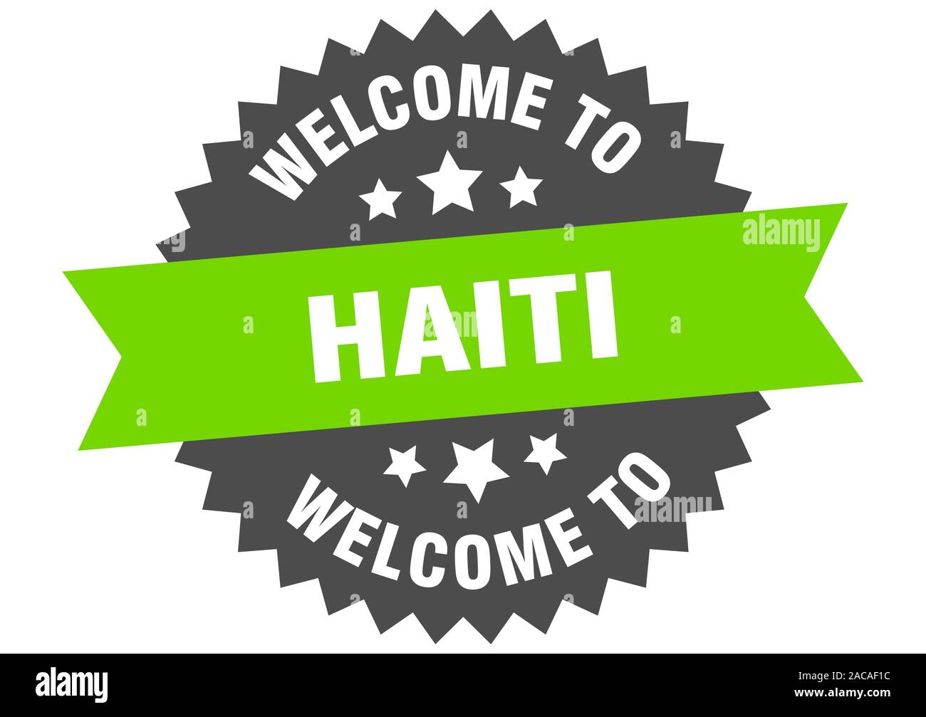 Haiti sign. welcome to Haiti green sticker Stock Vector Image & Art - Alamy