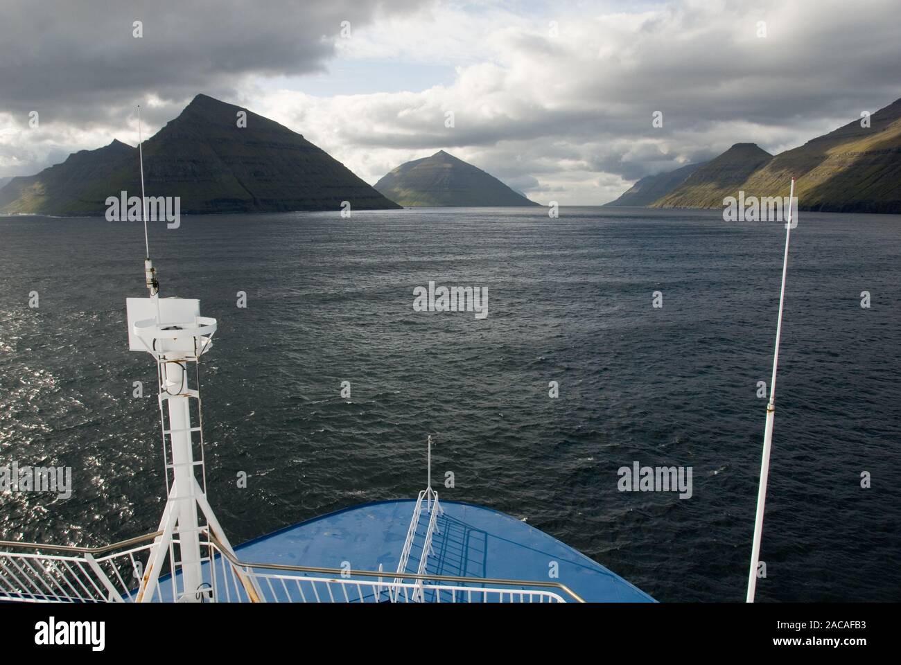 Island landscape and ferry Stock Photo - Alamy