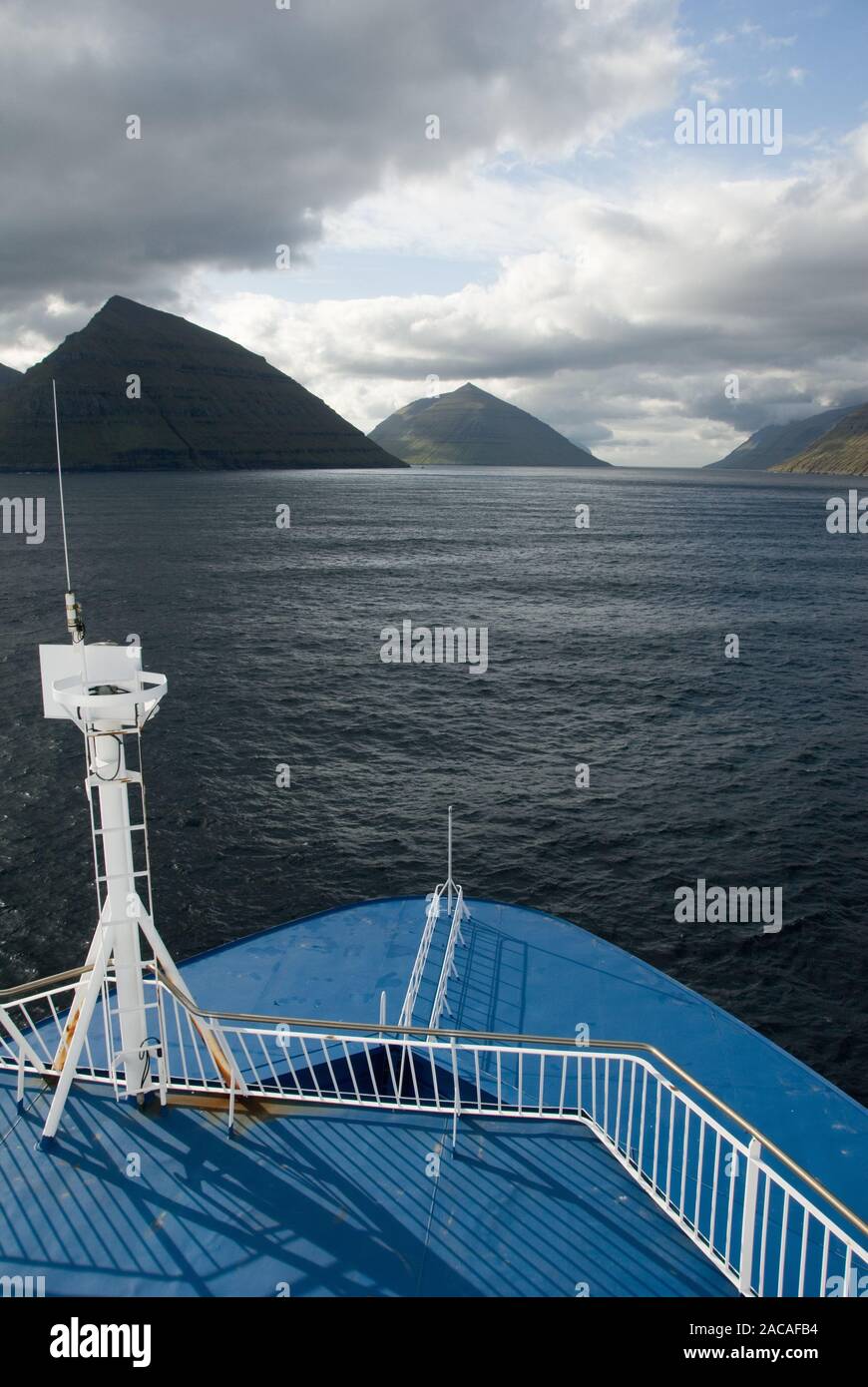Island landscape and ferry Stock Photo - Alamy
