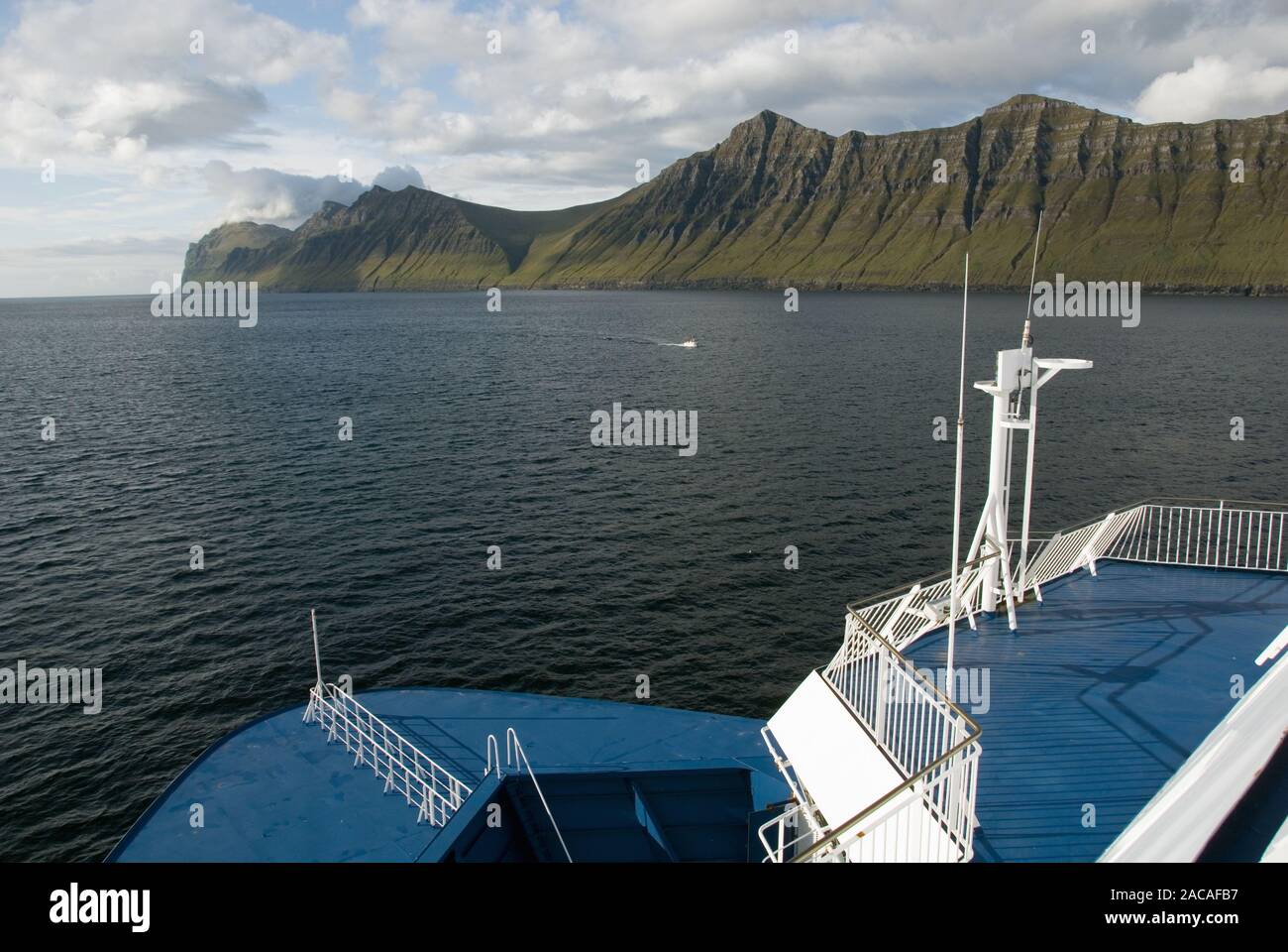Island landscape and ferry Stock Photo - Alamy