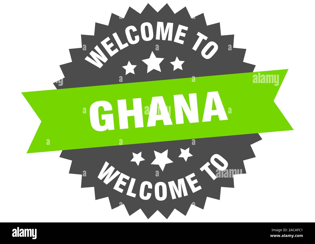 Ghana sign. welcome to Ghana green sticker Stock Vector Image & Art - Alamy