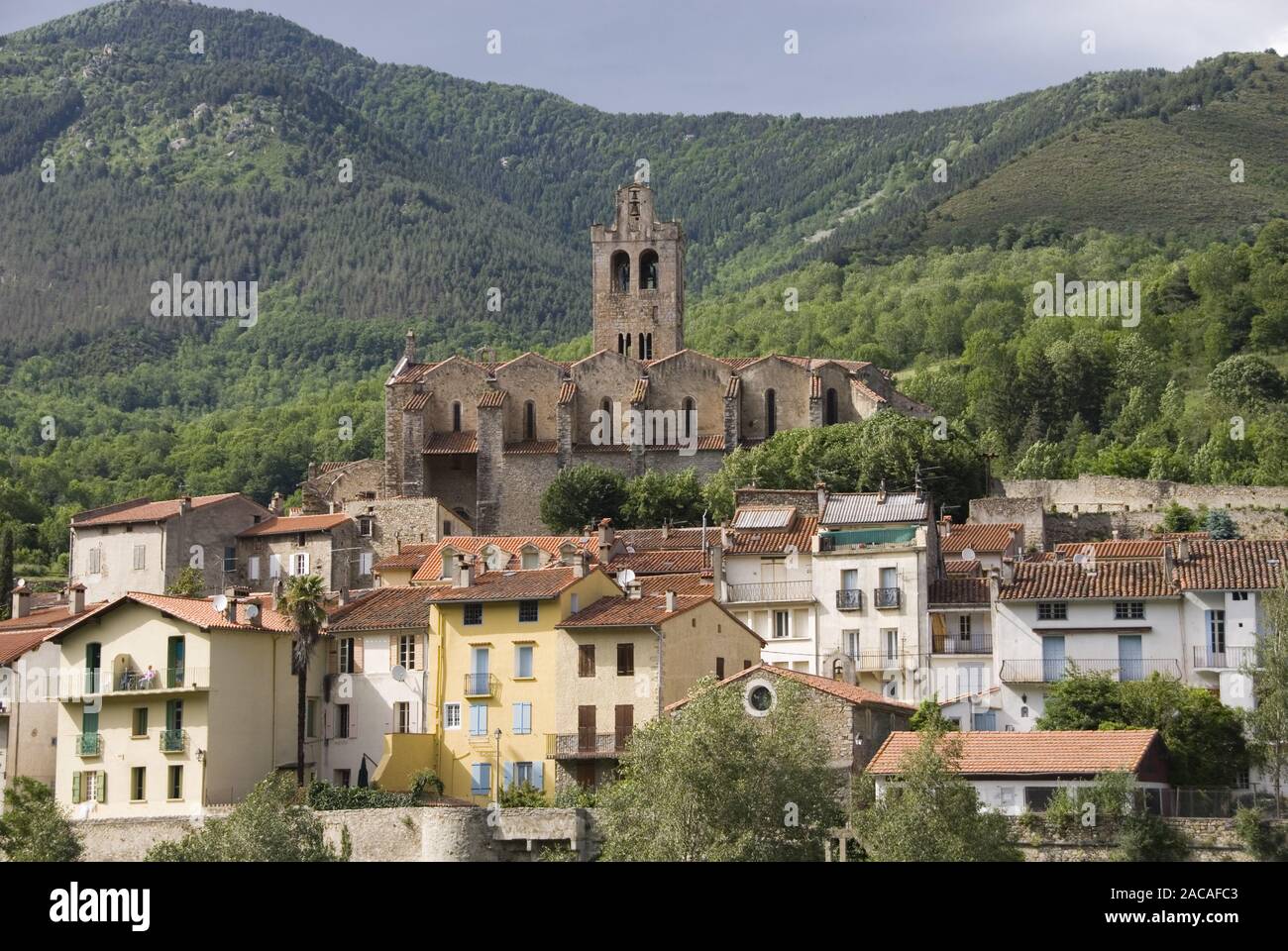 Church and city view Stock Photo - Alamy