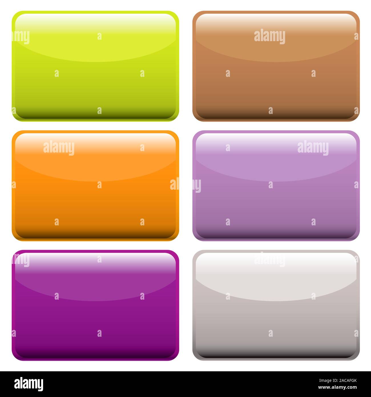 colorful oblong web buttons Stock Photo - Alamy
