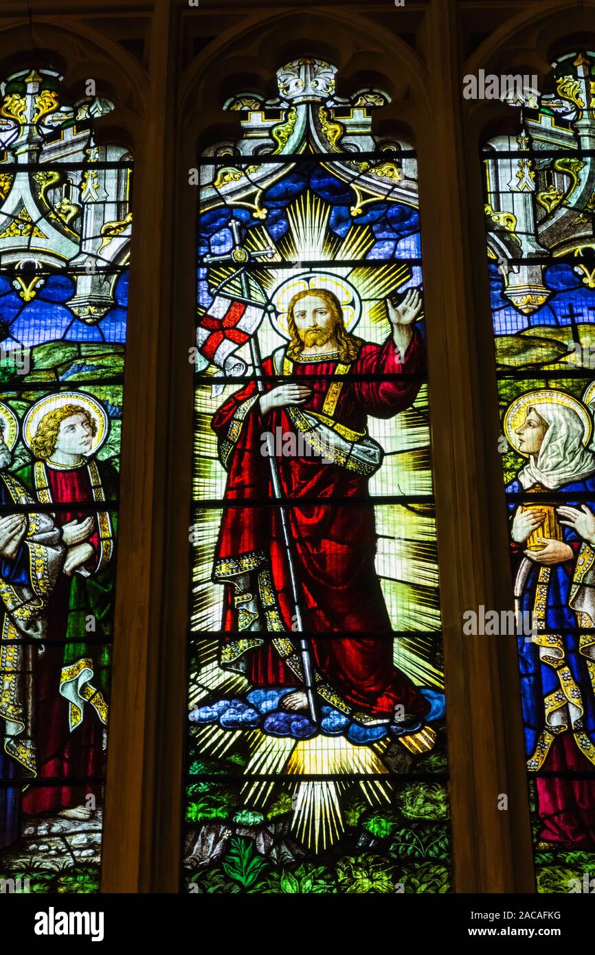 England, Kent, Medway, Rochester, Rochester Cathedral, Stained Glass ...