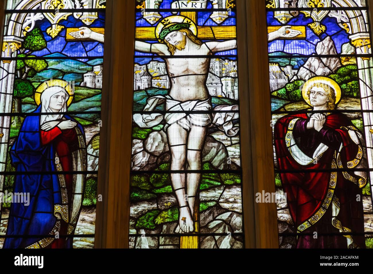 England, Kent, Medway, Rochester, Rochester Cathedral, Stained Glass ...