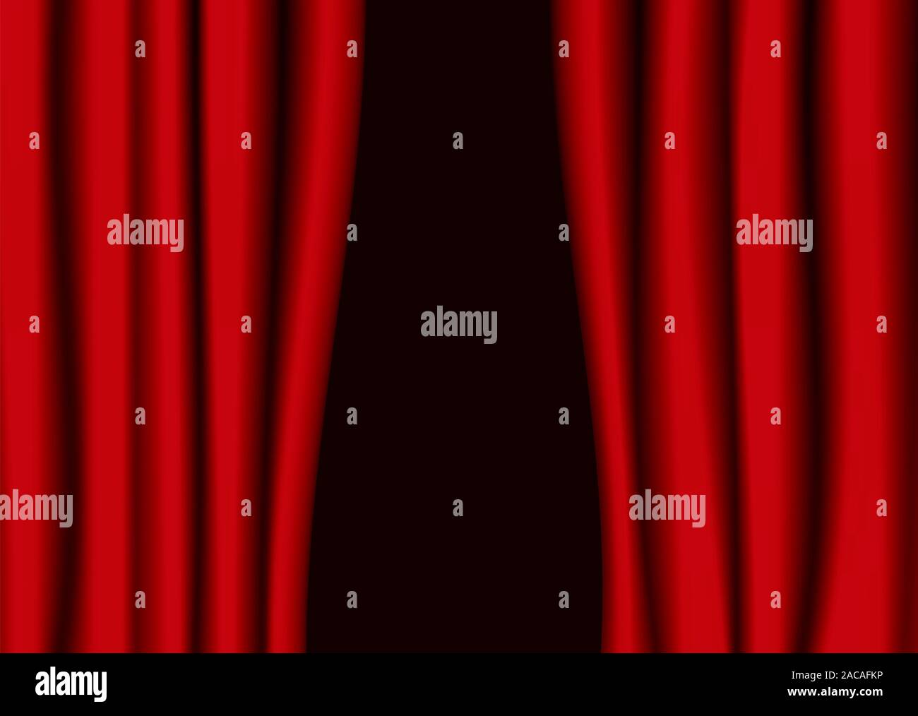 red theater curtain gap Stock Photo - Alamy