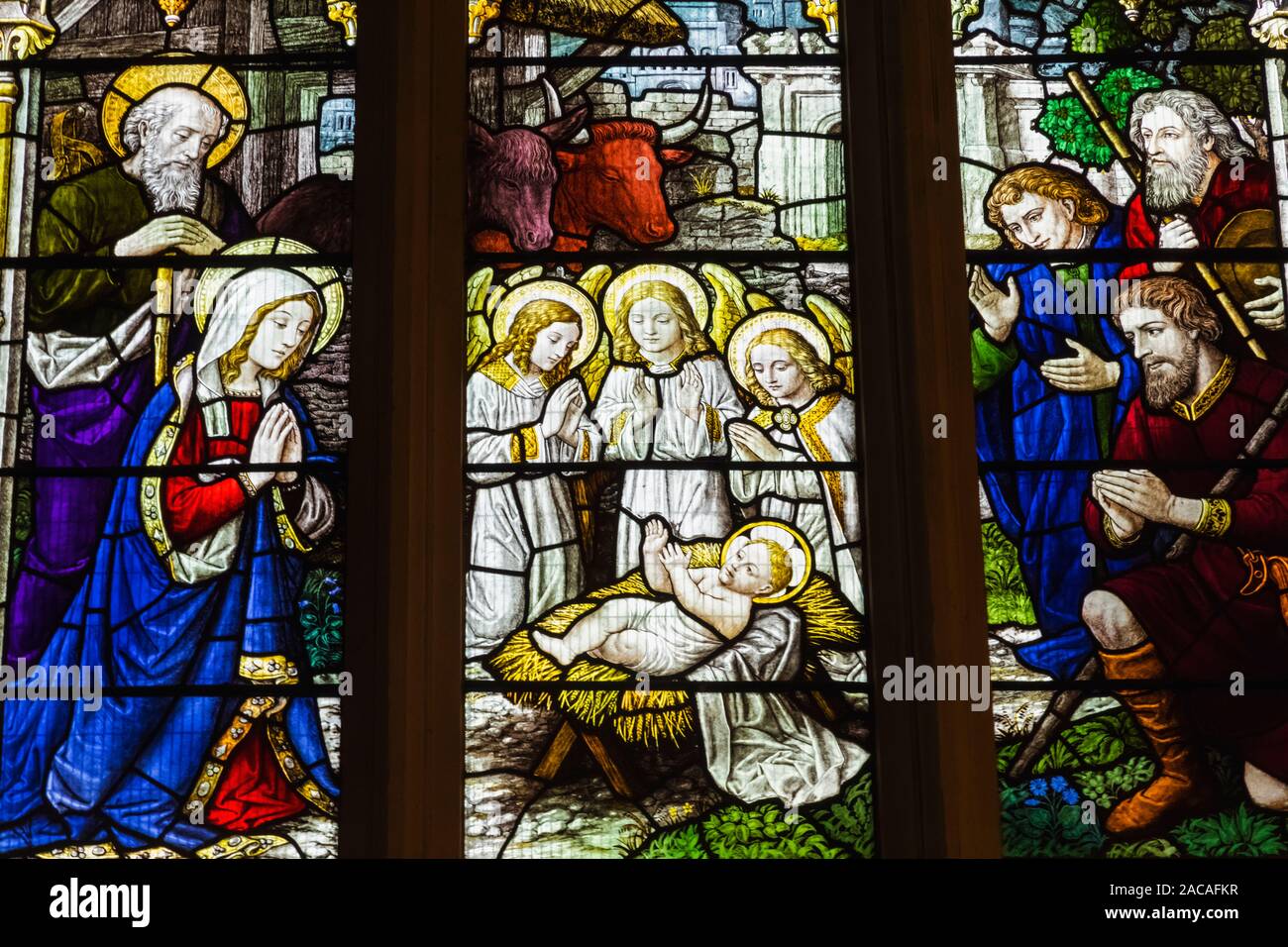 England, Kent, Medway, Rochester, Rochester Cathedral, Stained Glass ...