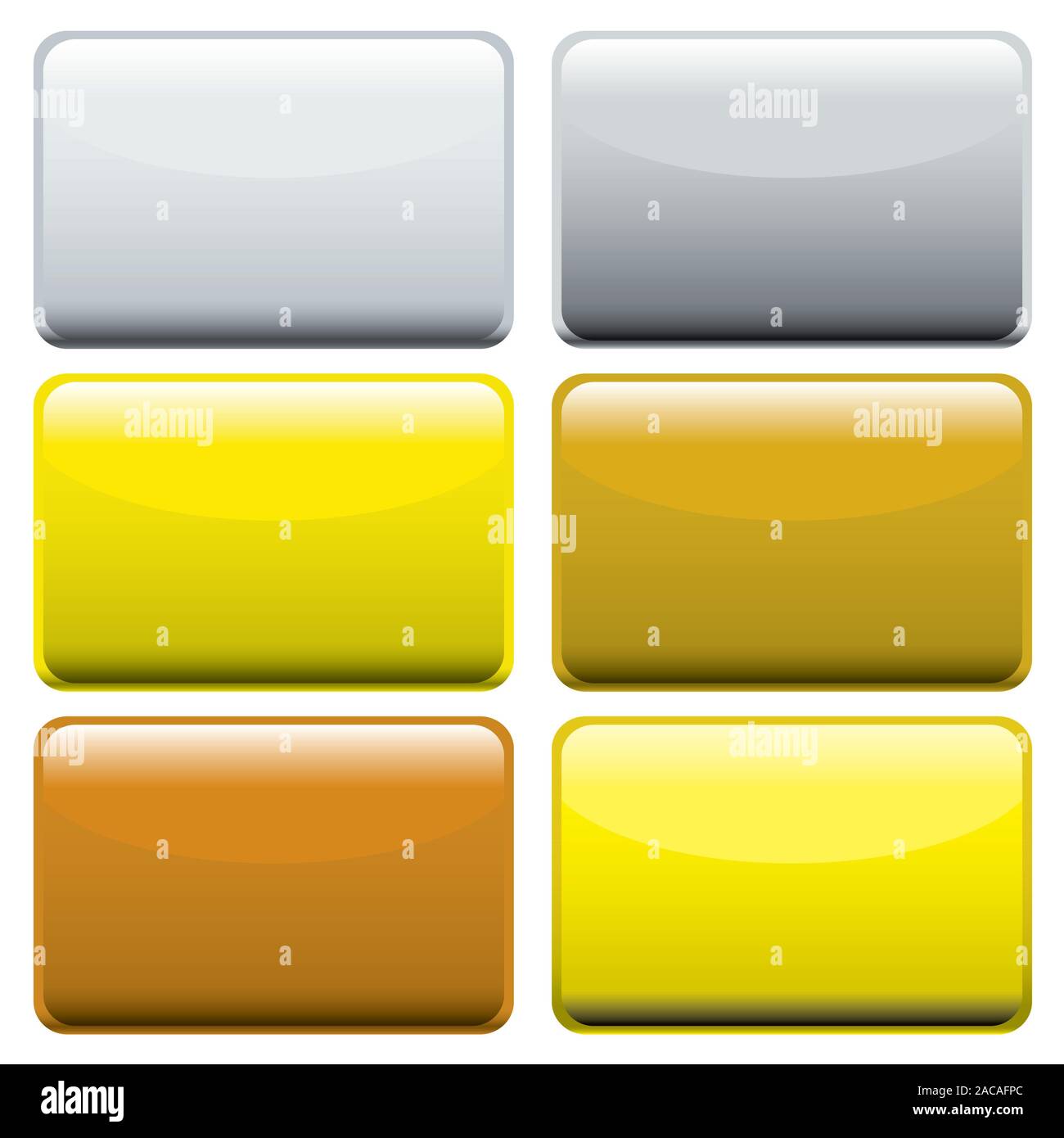 metallic oblong web buttons Stock Photo - Alamy