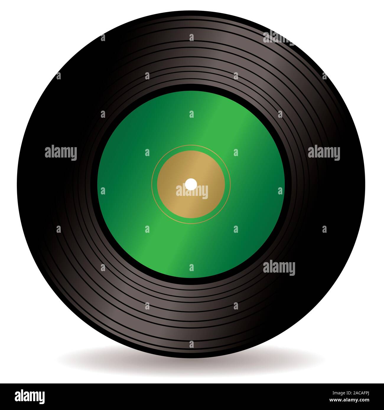 Black music record green label hi-res stock photography and images - Alamy