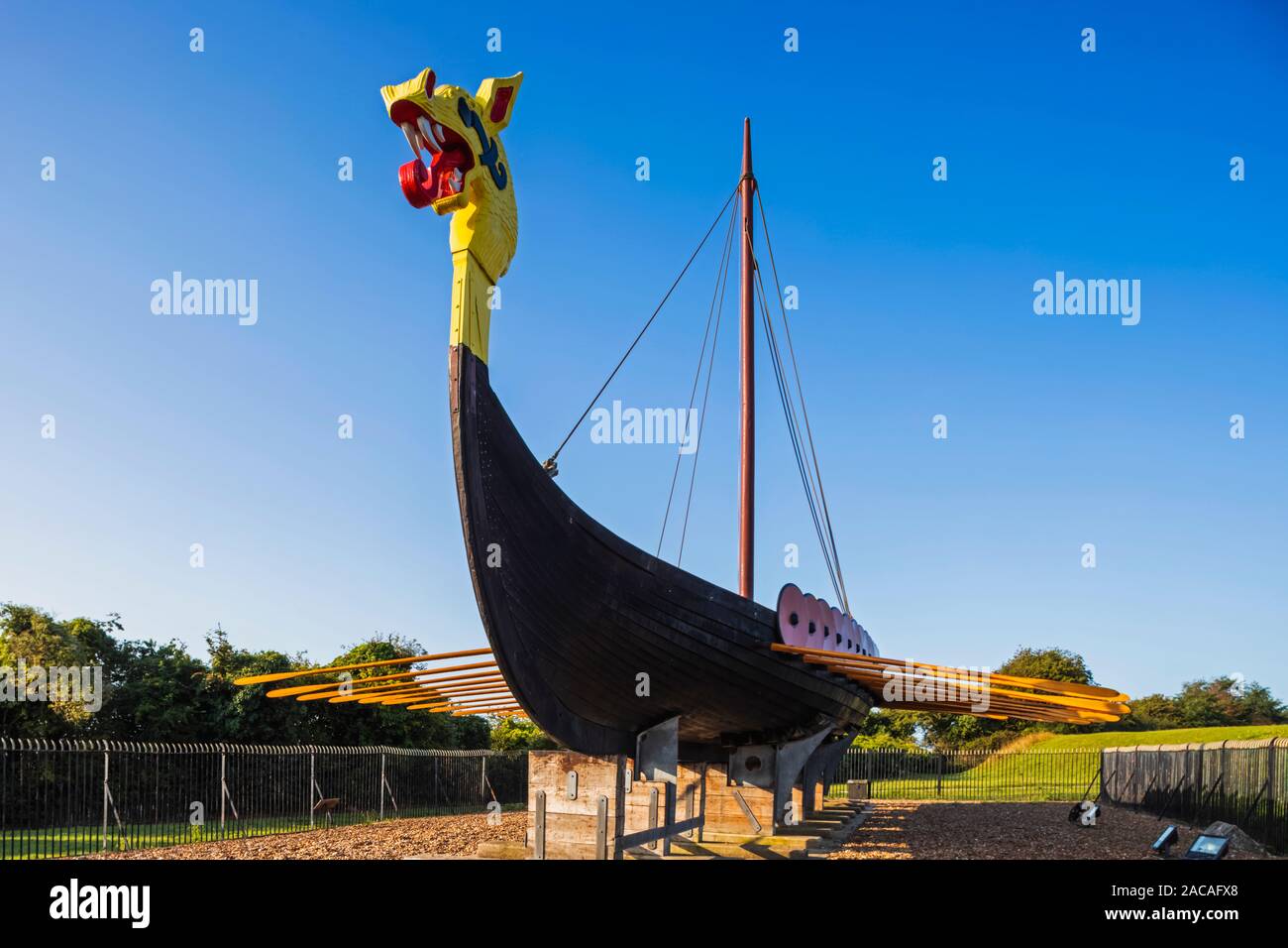 England, Kent, Ramsgate, Cliffsend, The Viking Longboat Stock Photo - Alamy